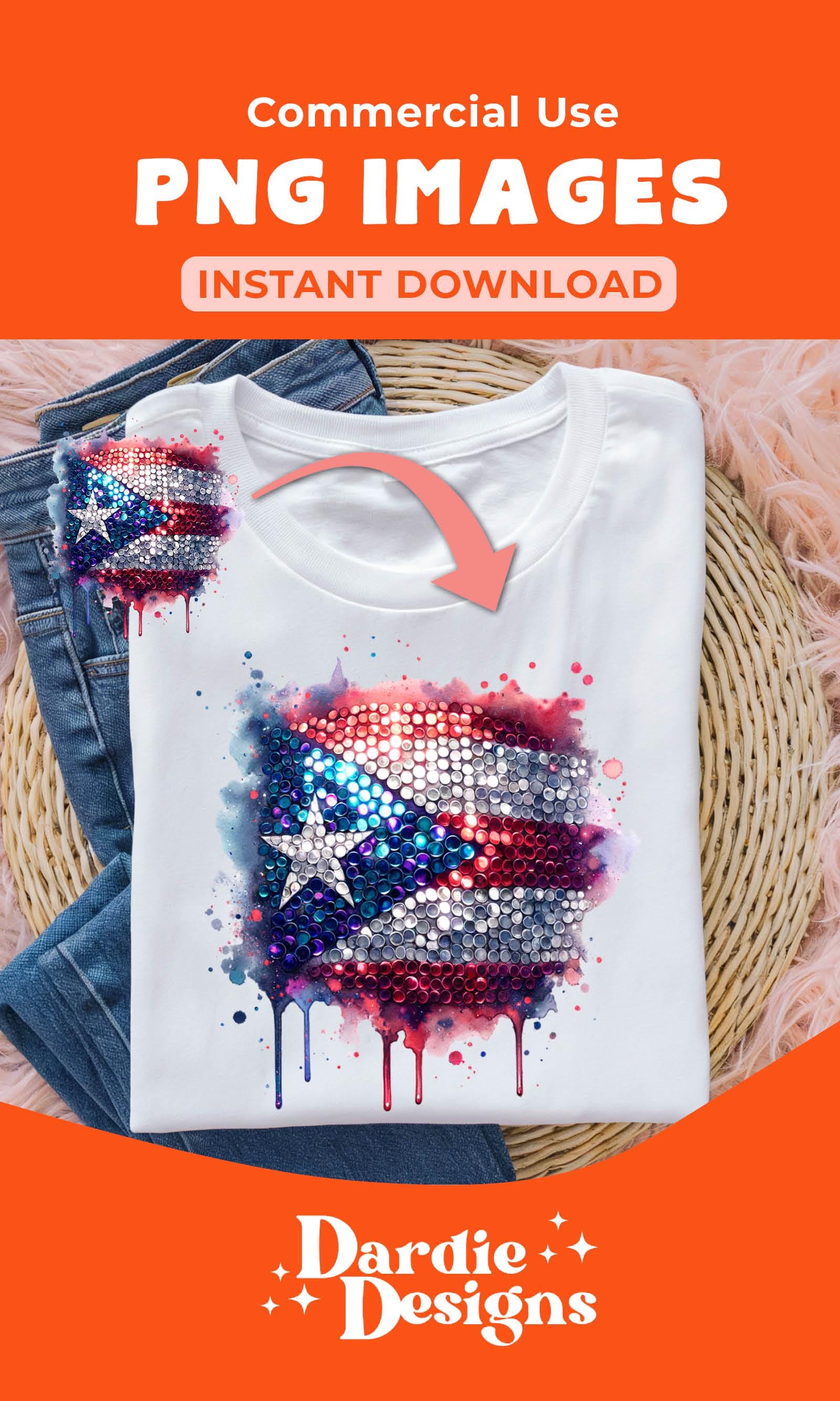 Puerto Rico Flag PNG Boricua Png Patriotic Png Travel Png Sequins Bling ...