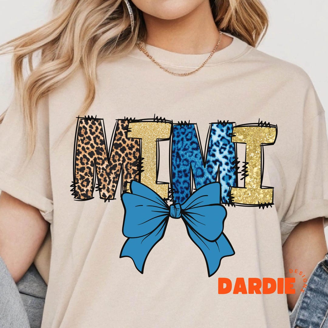 Leopard Mimi PNG Doodle Letters Glitter Coquette Mama Mimi Mothers Day ...