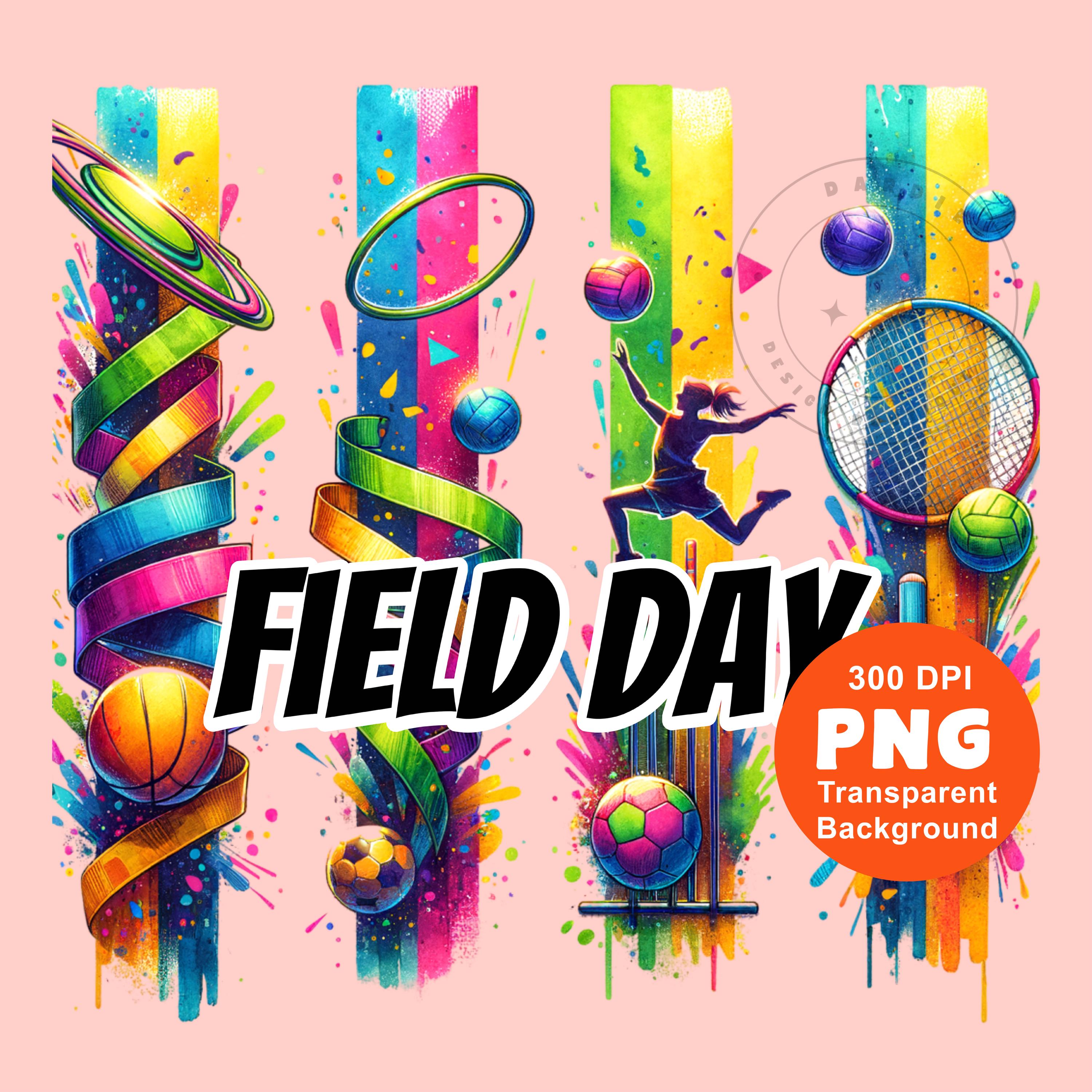 Field Day PNG Brushstrokes Game Day School Field Day Teacher Tshirt ...