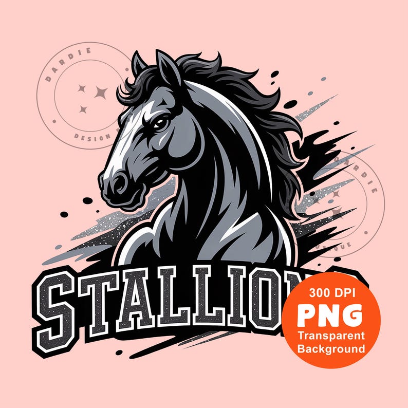Stallions Mascot PNG Horse School Spirit Football Basketball Baseball ...