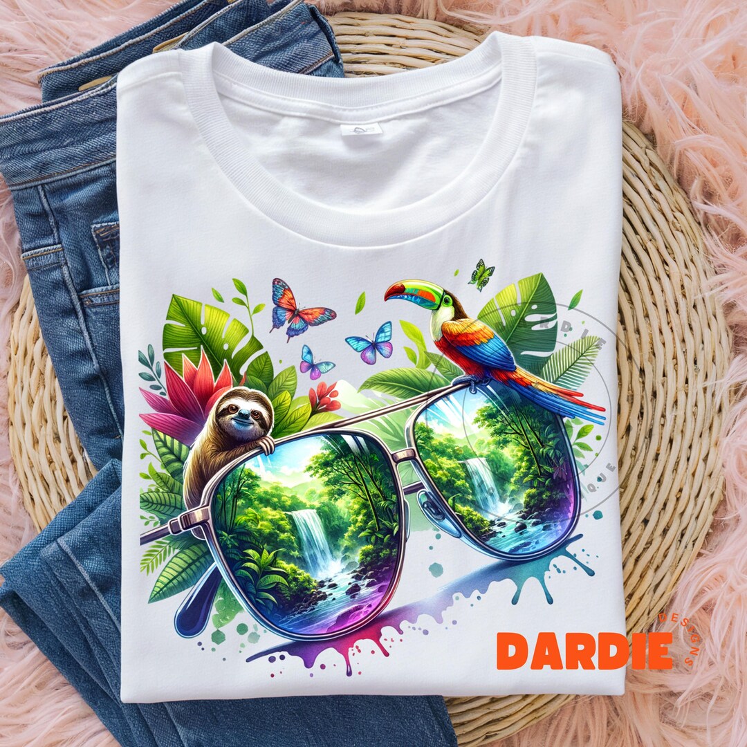 Costa Rica Vacation PNG Rainforest Sloth Tucan Central America Family ...