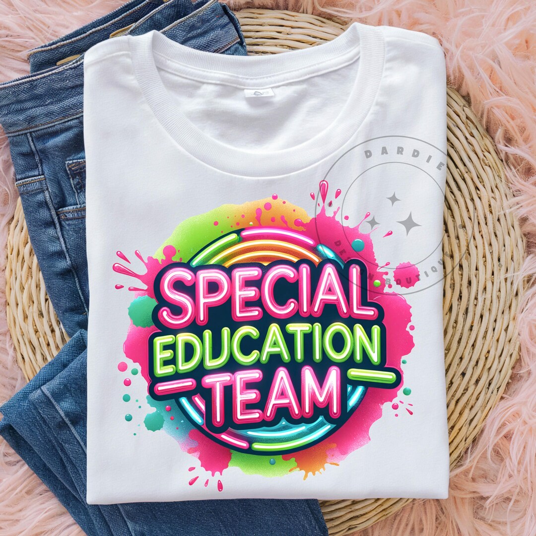 Special Education Team PNG SPED Png Neon Glow Retro Watercolor Special ...