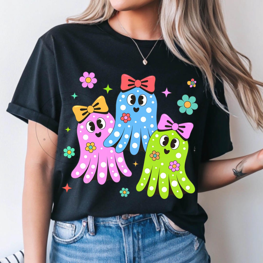 Preppy Y2k Neon Ghost PNG, Cute Boo Halloween Sublimation Design ...