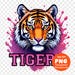 Tigers PNG Mascot Png Pink Glitter Tiger Png Football Season Png Sport ...