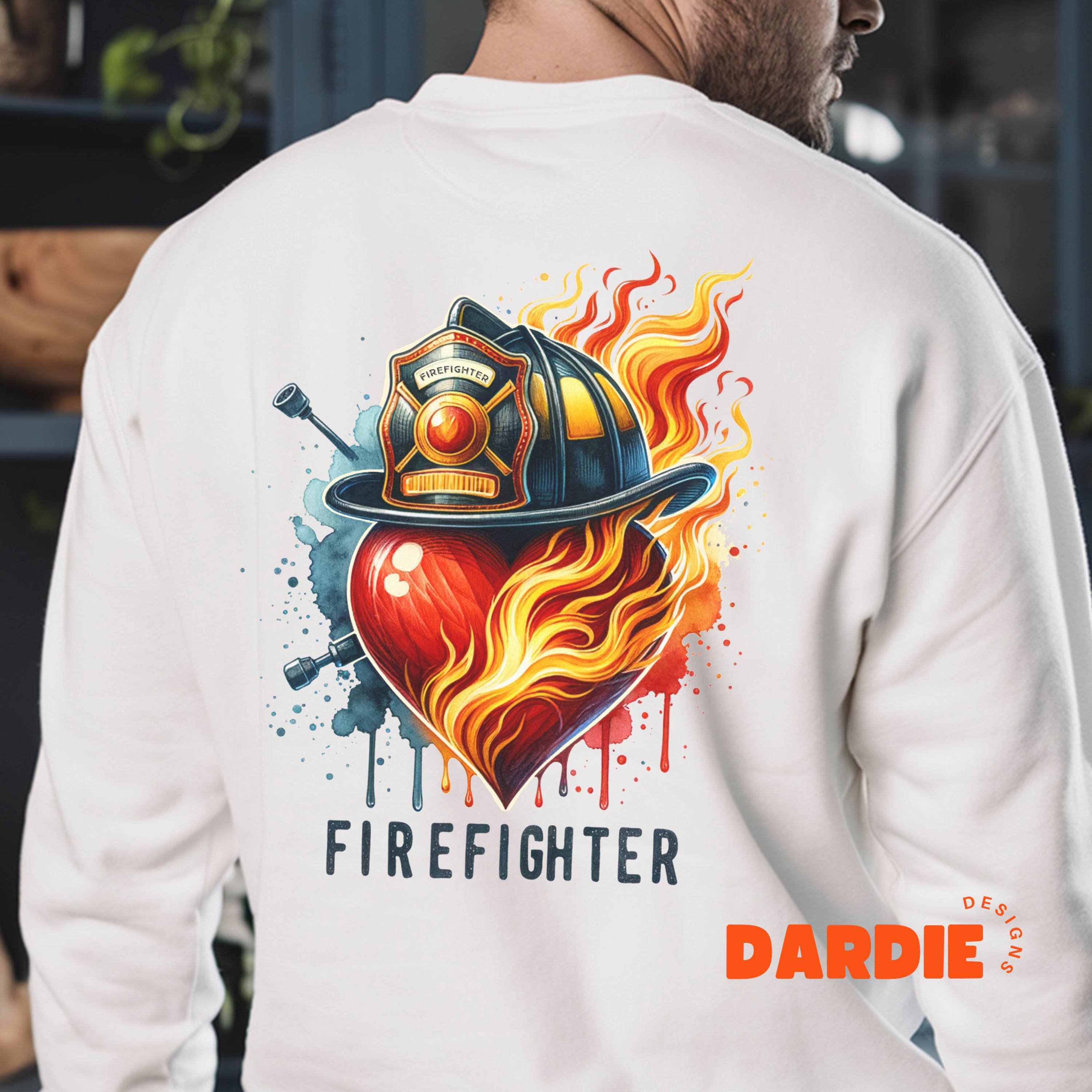 Firefighter PNG Occupation PNG Fireman Shirt Sublimation Design ...