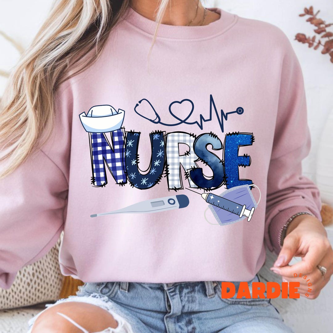 Nurse PNG Blue White Nurse Life Png RN Nursing Tshirt Sublimation ...