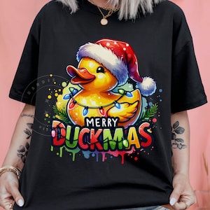 Merry Duckmas PNG Funny Rubber Duck Christmas Png Sublimation Design ...