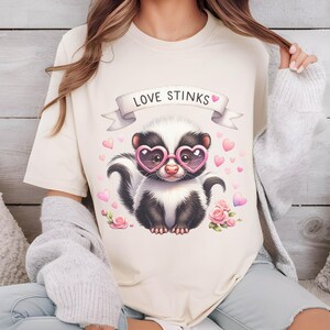 Love Stinks Valentine PNG Skunk Valentine Sarcastic Valentine PNG Shirt ...
