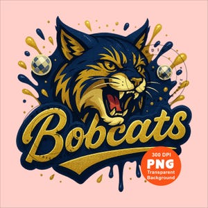 Bobcats PNG: School Spirit Mascot for Football Baseball Basketball ...