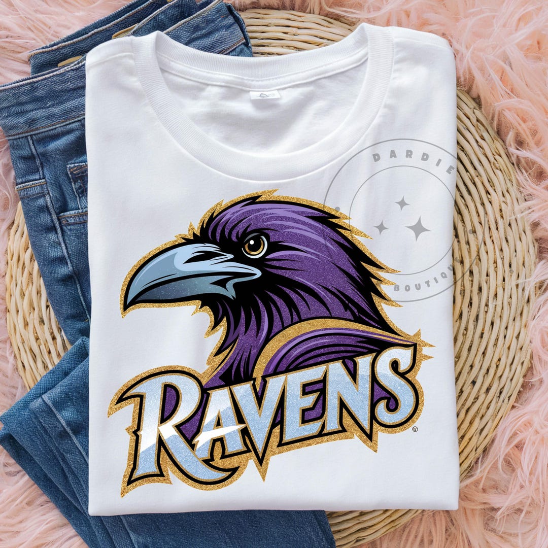 Ravens PNG Mascot Png Purple Gold Glitter Ravens Png Game Day Png Sport ...