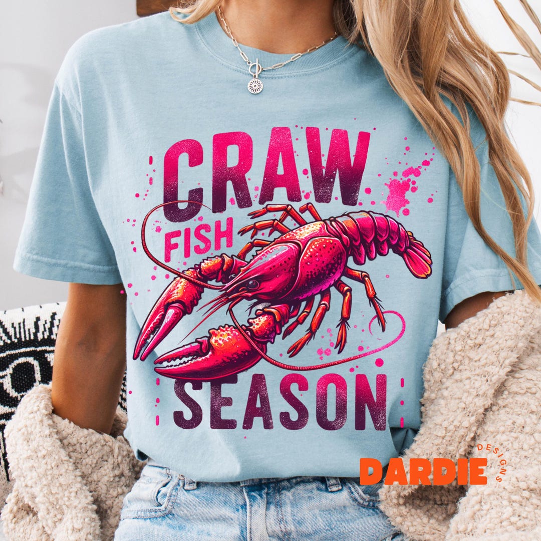Pink Crawfish PNG Retro Distressed Crawfish Season Crawfish Boil ...