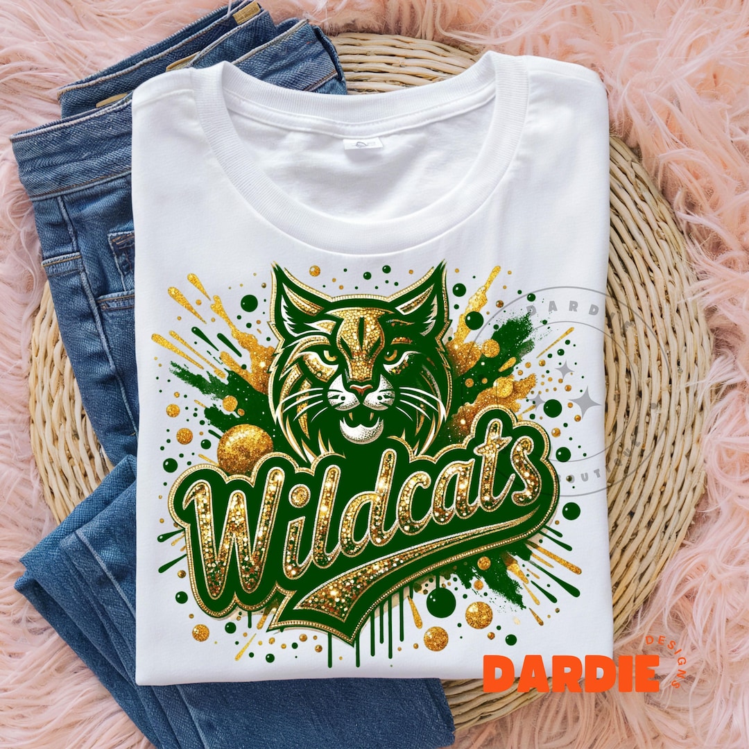 Green Gold Wildcats PNG Wildcat Mascot Png Sport Png Football Baseball ...