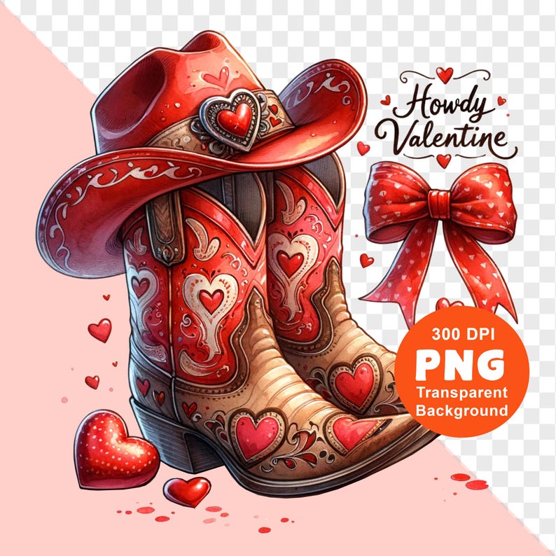 Howdy Valentine PNG Cowgirl Valentine Png Country Western Valentine Png ...
