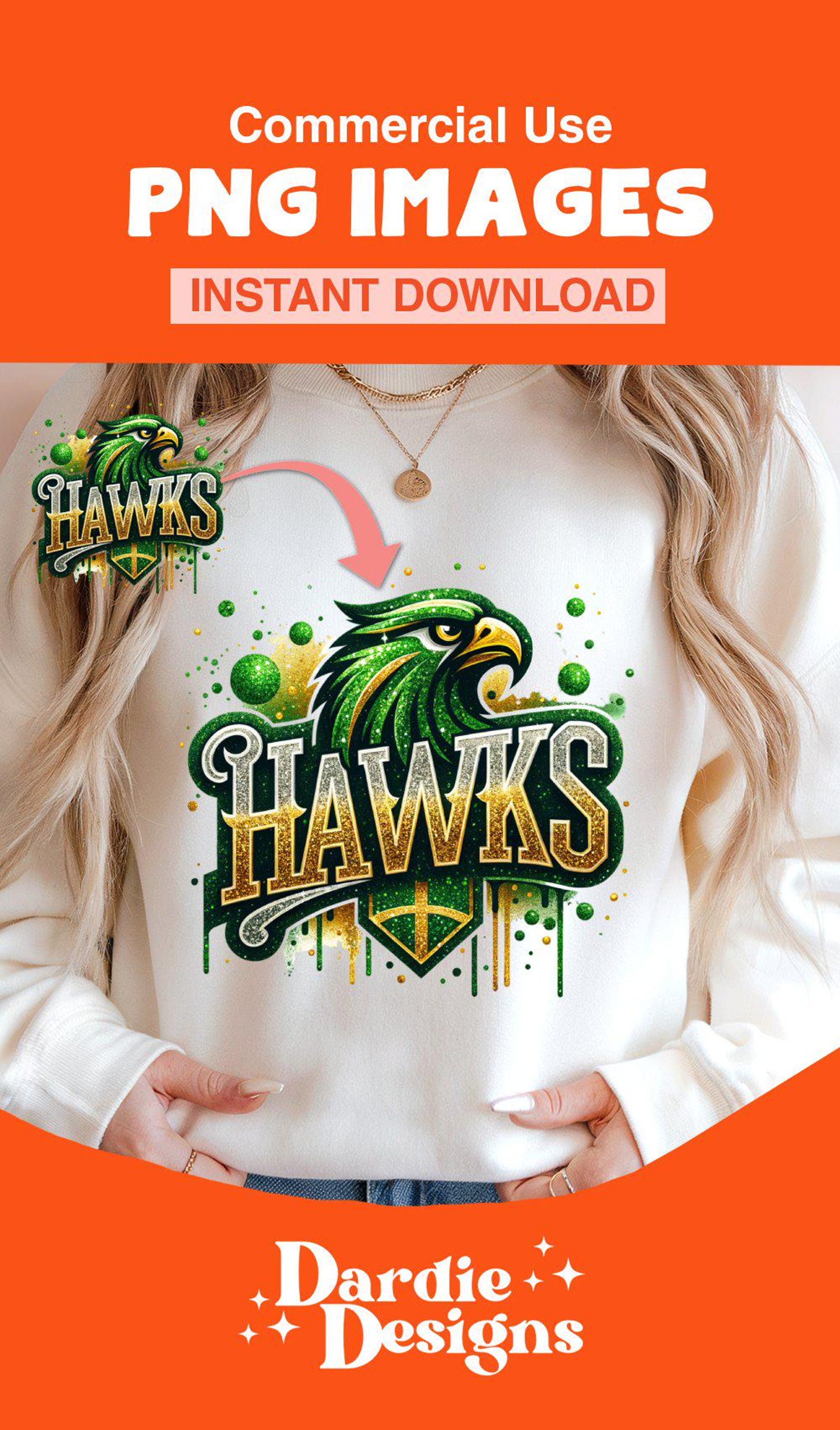 Hawks PNG Hawk Png Colt Png Bling Glitter Hawk School Spirit Png ...