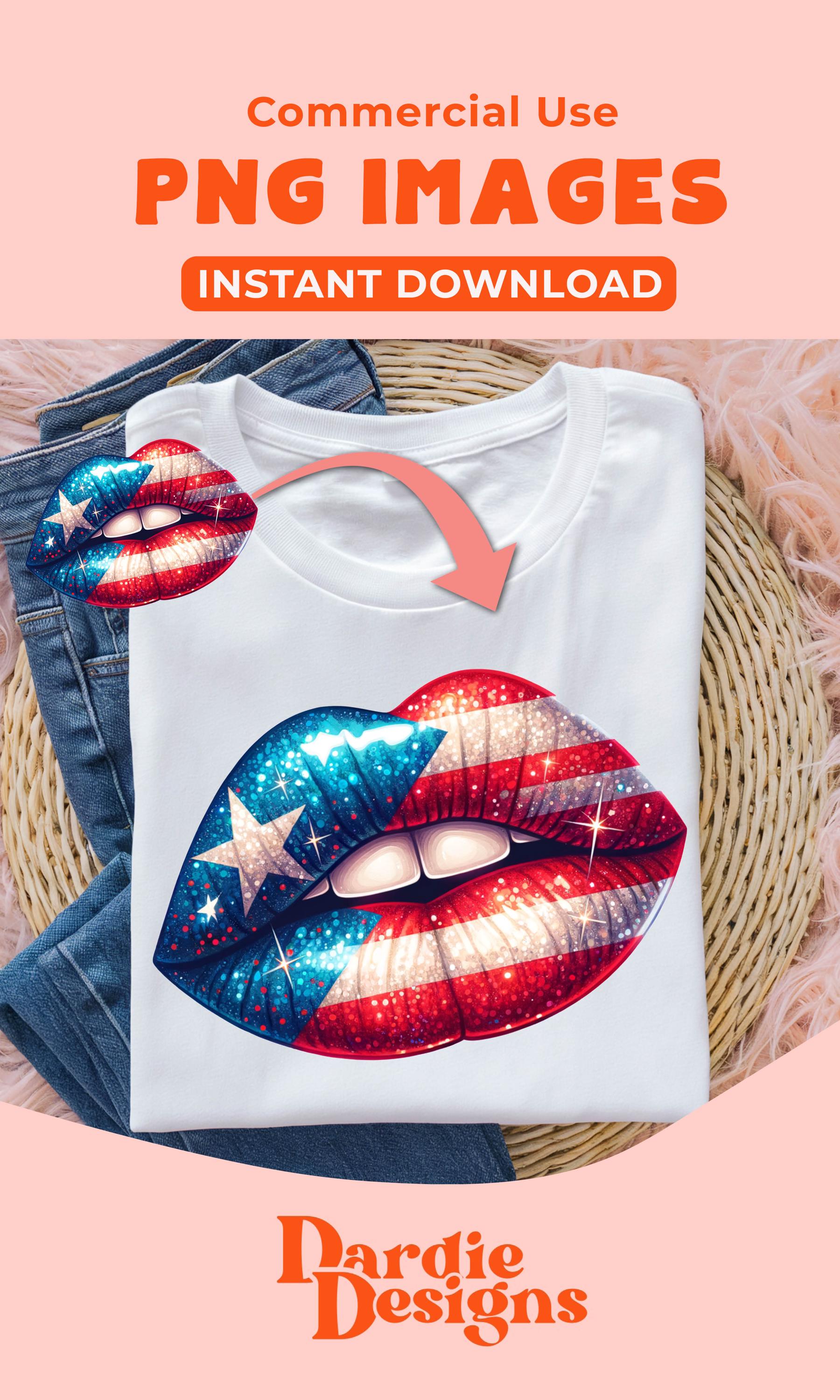 Puerto Rico Flag PNG Lips Png Boricua Culture Png Patriotic Png Puerto ...