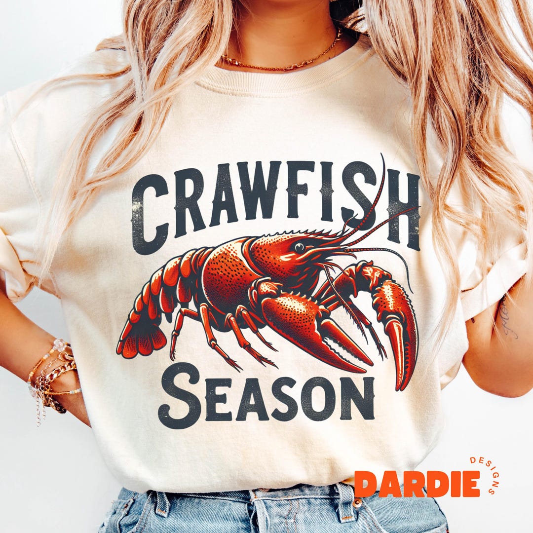 Crawfish PNG Retro Distressed Crawfish Season Crawfish Boil Seafood ...