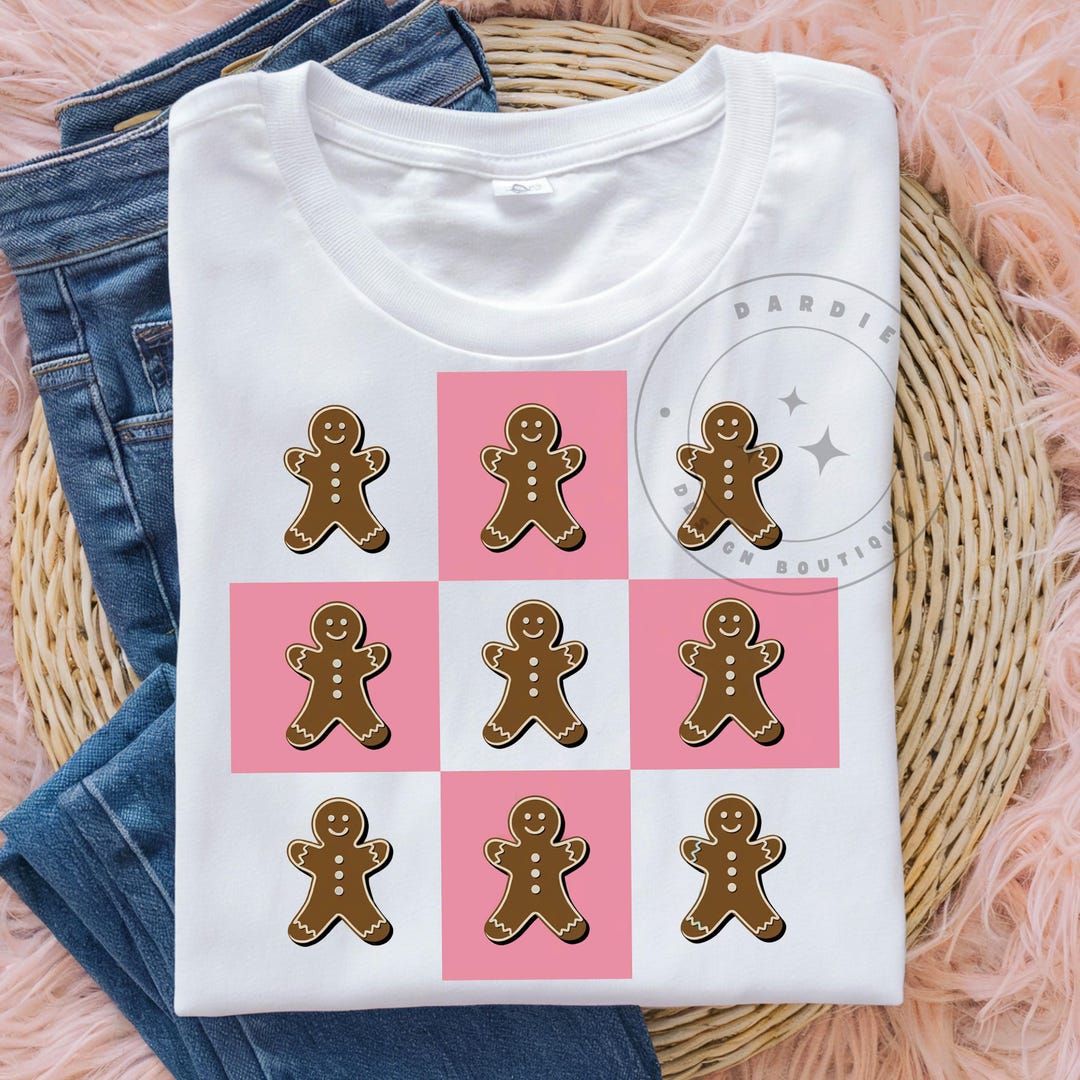 Retro Checkered Gingerbread Man PNG Trendy Christmas Png Sublimation ...
