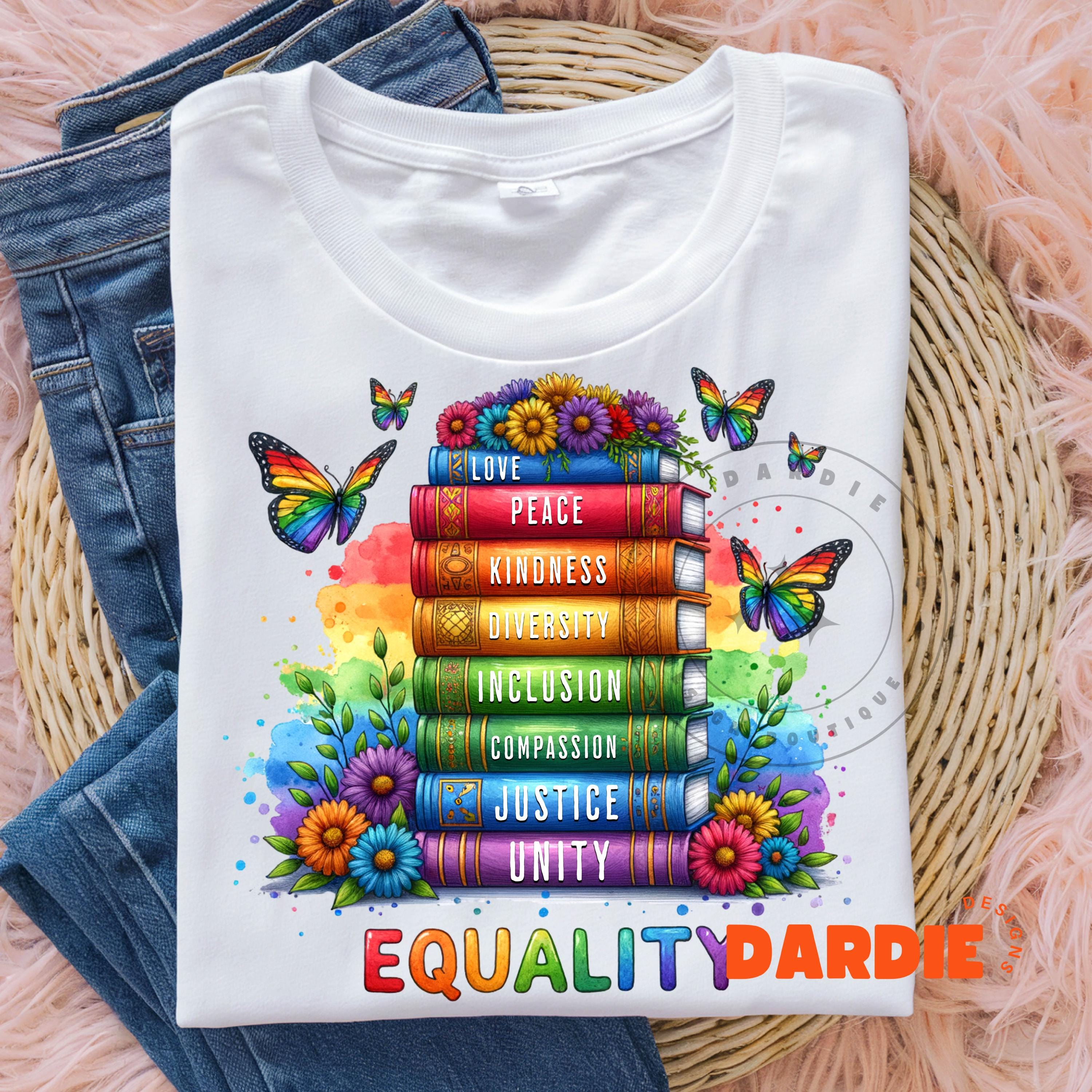 Equality Books and Flowers PNG Equal Rights Pride Month LGBTQ Lesbian ...