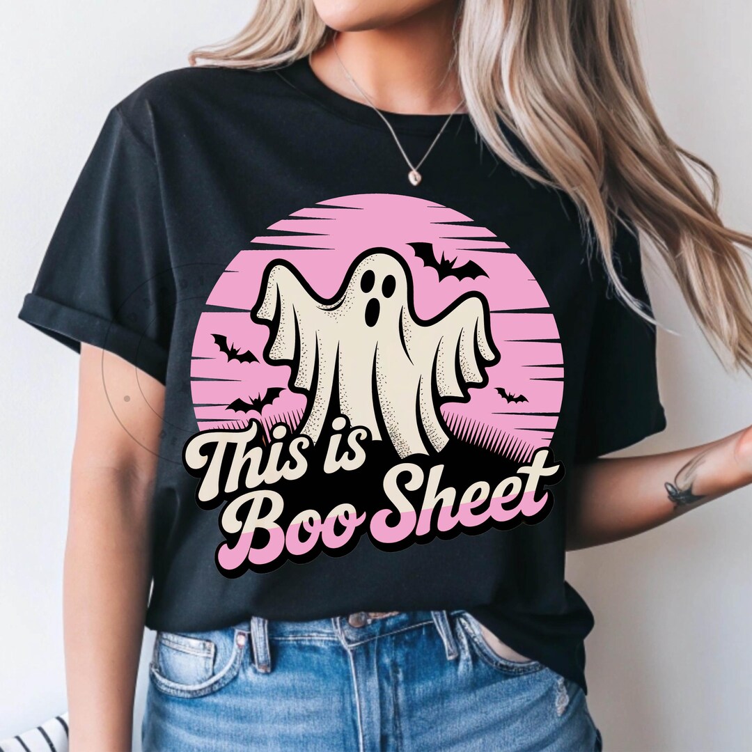 Pink Boo Sheet PNG, Funny Halloween Ghost Vintage Halloween Nostalgia ...