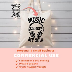 Music Soothes My Soul PNG Sublimation Design Headphones Music Shirt ...