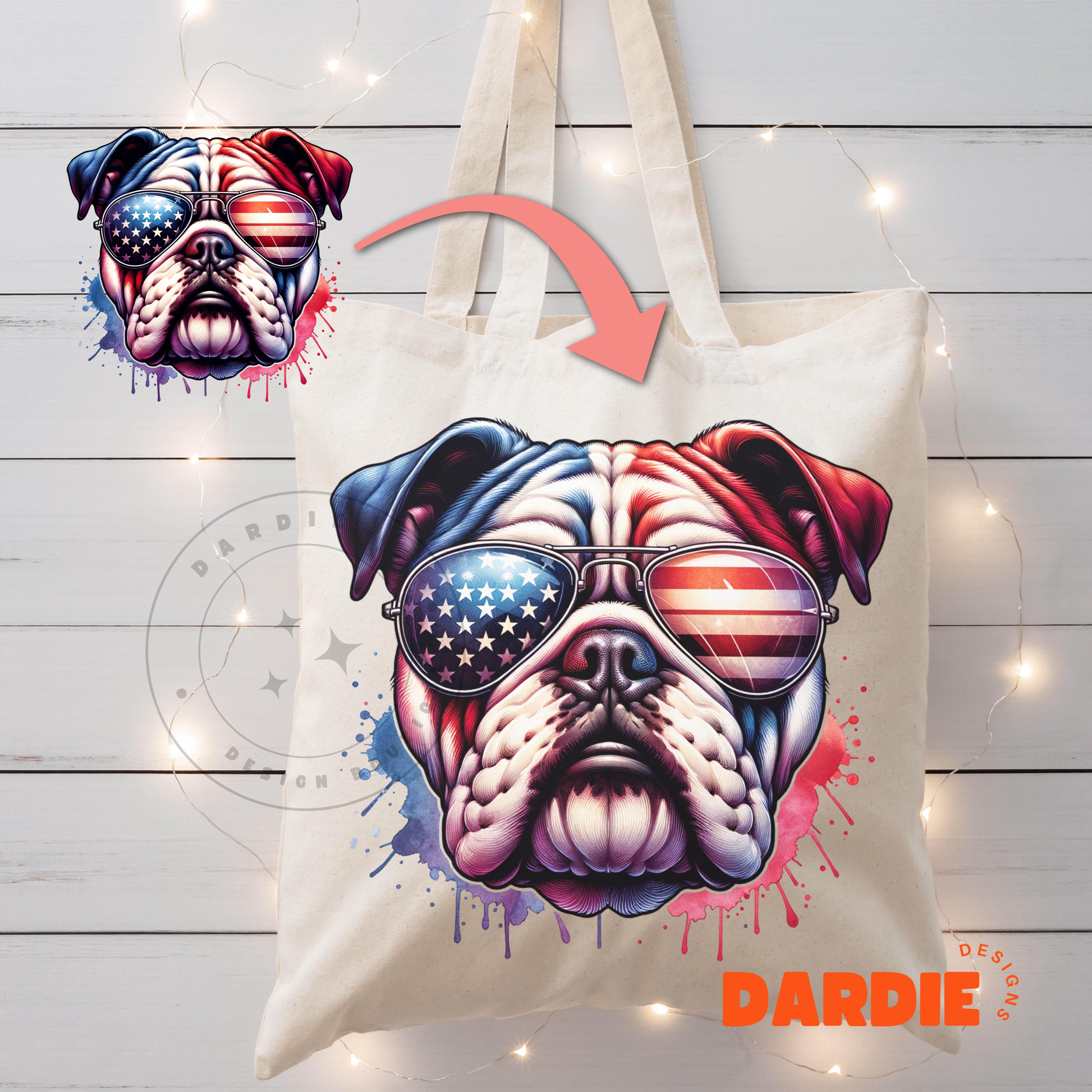 American Flag Bulldog PNG Americana English Bulldog Patriotic Dog 4th ...