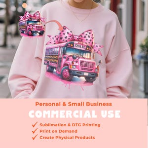 Pink Bus Driver PNG Leopard Print School Bus Png Sublimation Design ...