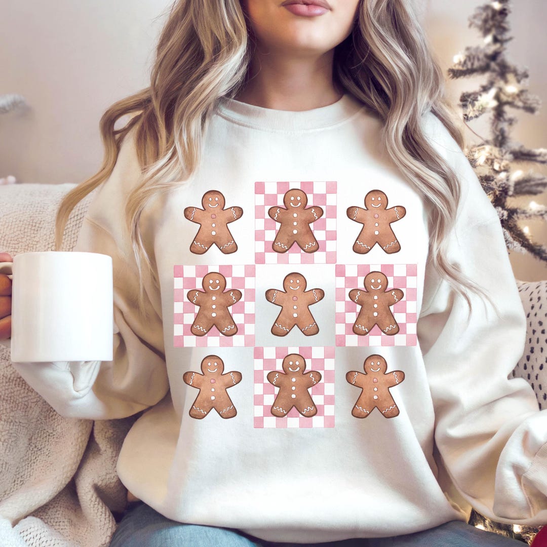 Retro Checkered Gingerbread Man PNG Trendy Christmas Png Sublimation ...