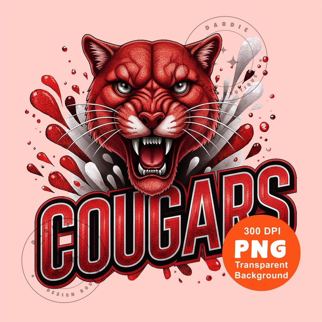 Red Cougars PNG Mascot Png Sport Png Cougars Football Baseball ...