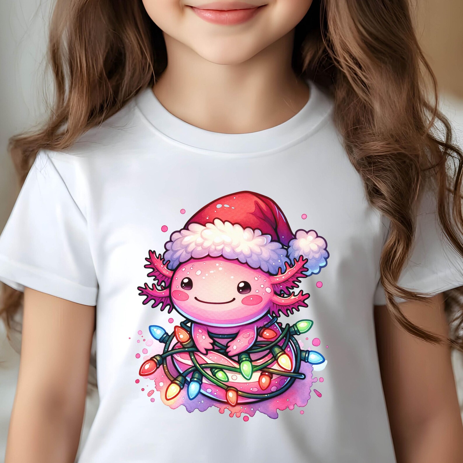 Christmas Axolotl PNG Santa Axolotl Png Cute Kawaii Merry Axolotlmas ...