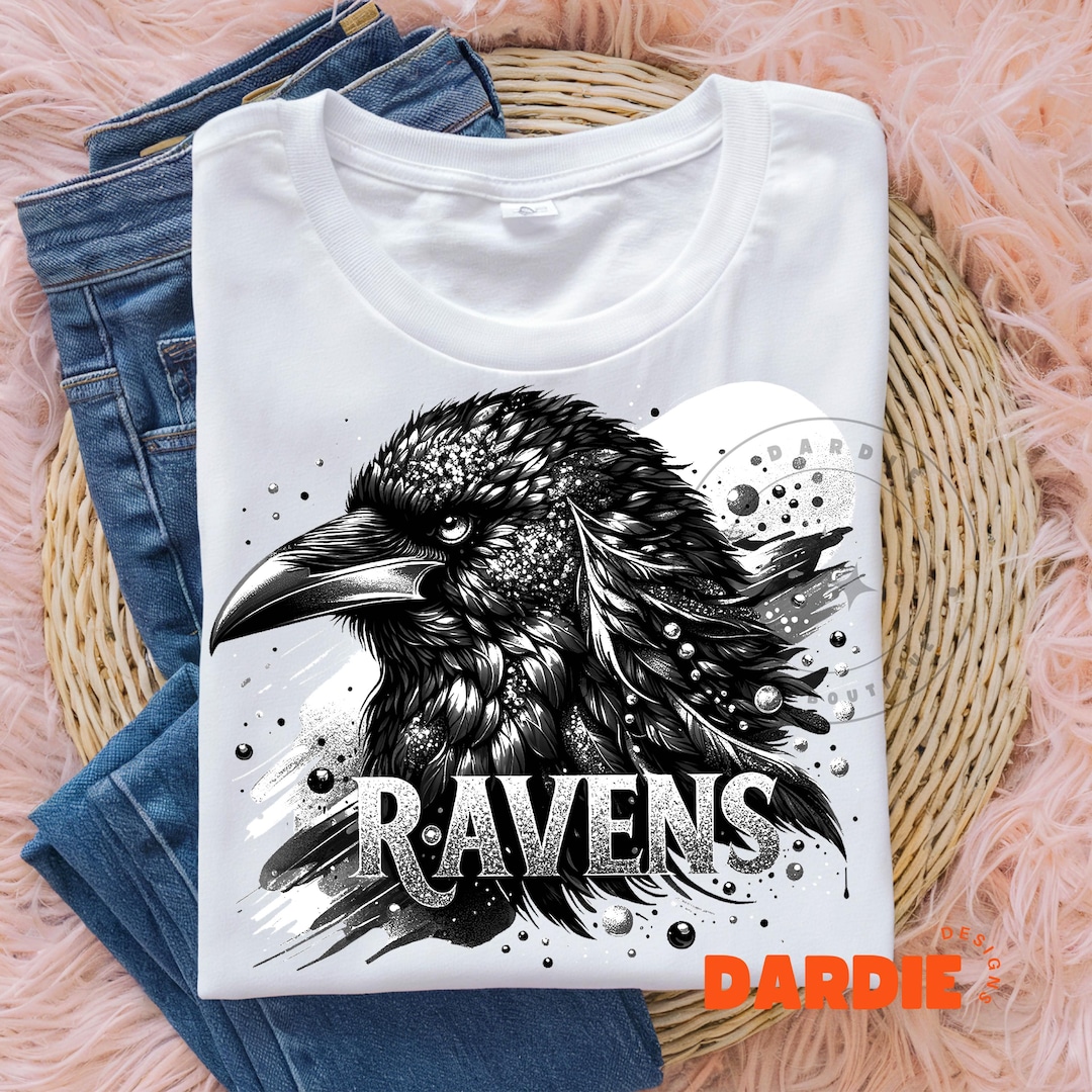 Ravens PNG Mascot Png Black Silver Glitter Ravens Png Game Day Png ...