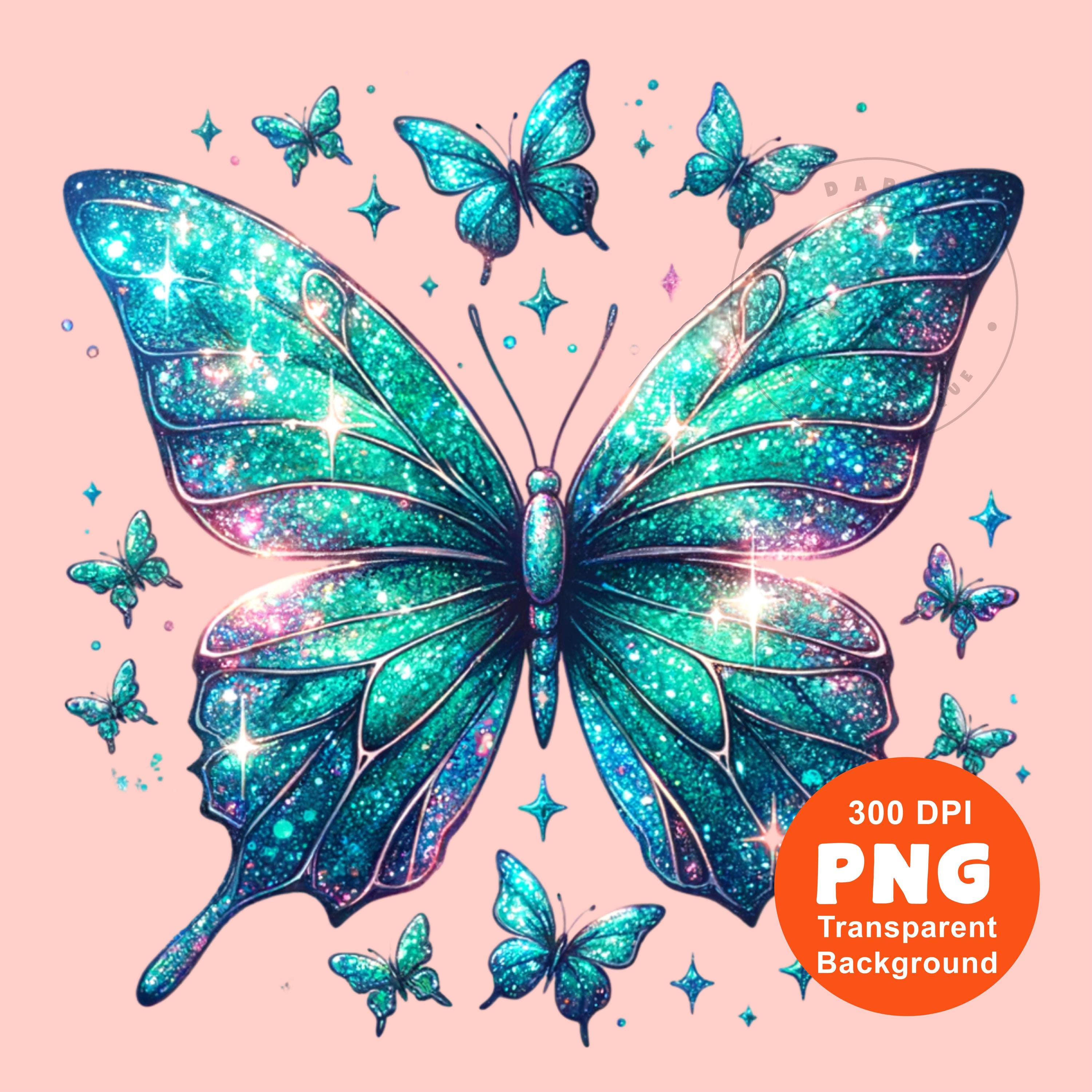 Glitter Butterfly PNG Iridescent Butterflies Png Glittercore Png Tshirt ...