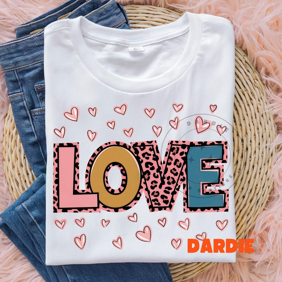 Love PNG Trendy Valentine's Day PNG Leopard Love Hearts Png Sublimation ...