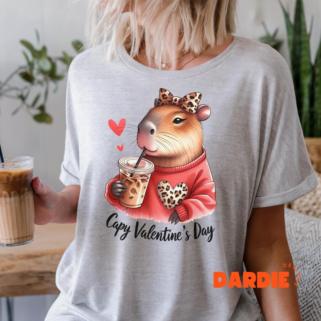 Capy Valentine's Day PNG Capybara Valentine Png Tshirt Sublimation ...