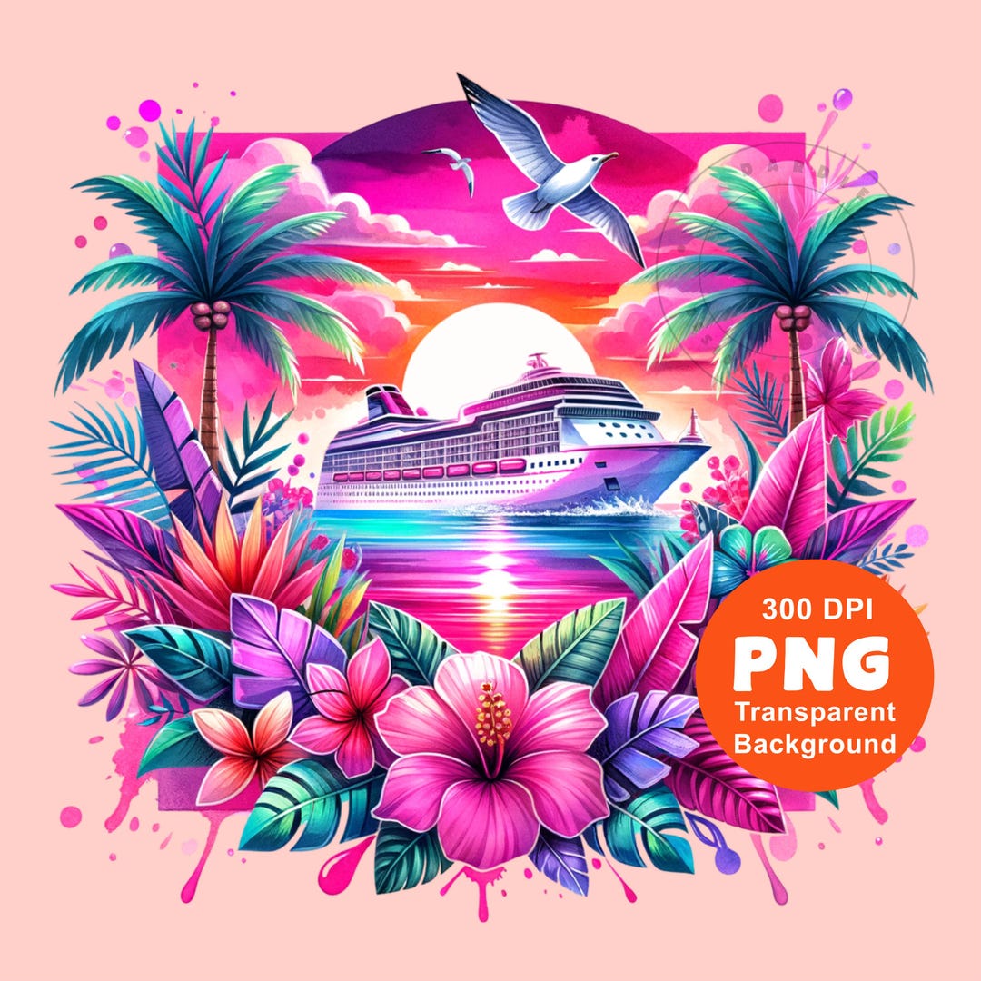 Pink Cruise Ship PNG Cruisin Png Tropical Family Cruise Honeymoon ...