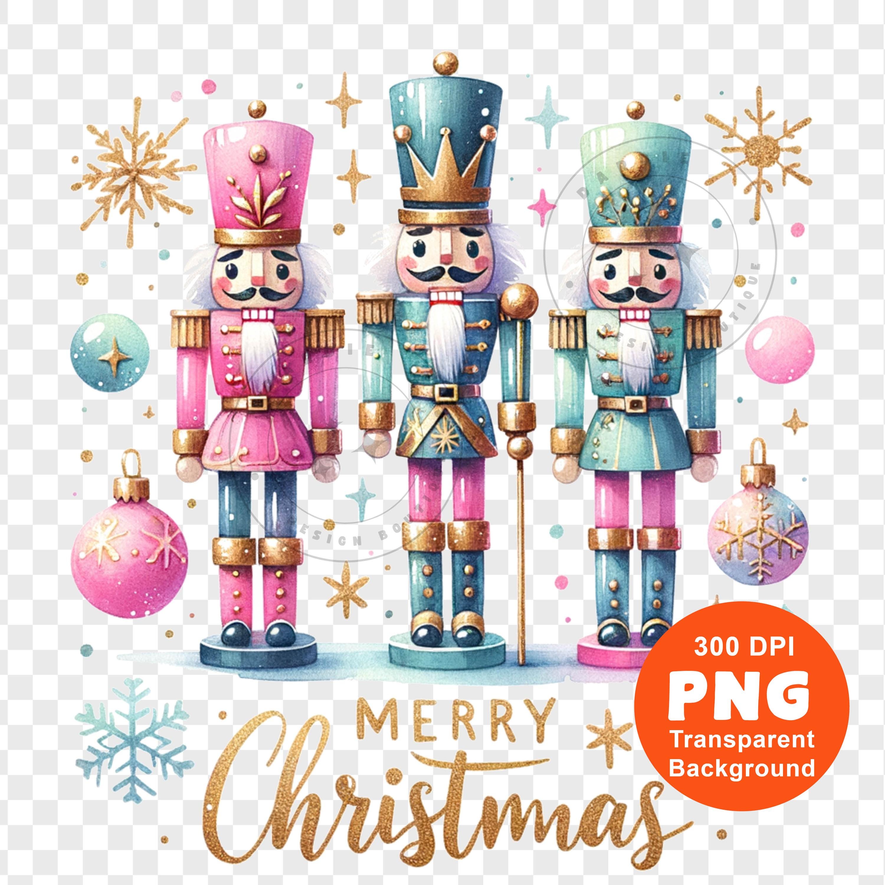 Nutcrackers Png Pastel Gold Glitter Pink Christmas Merry Christmas ...