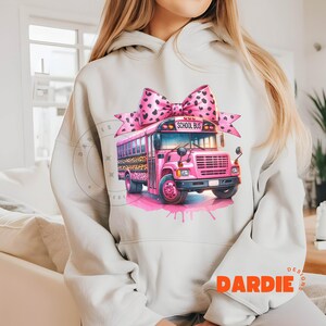 Pink Bus Driver PNG Leopard Print School Bus Png Sublimation Design ...