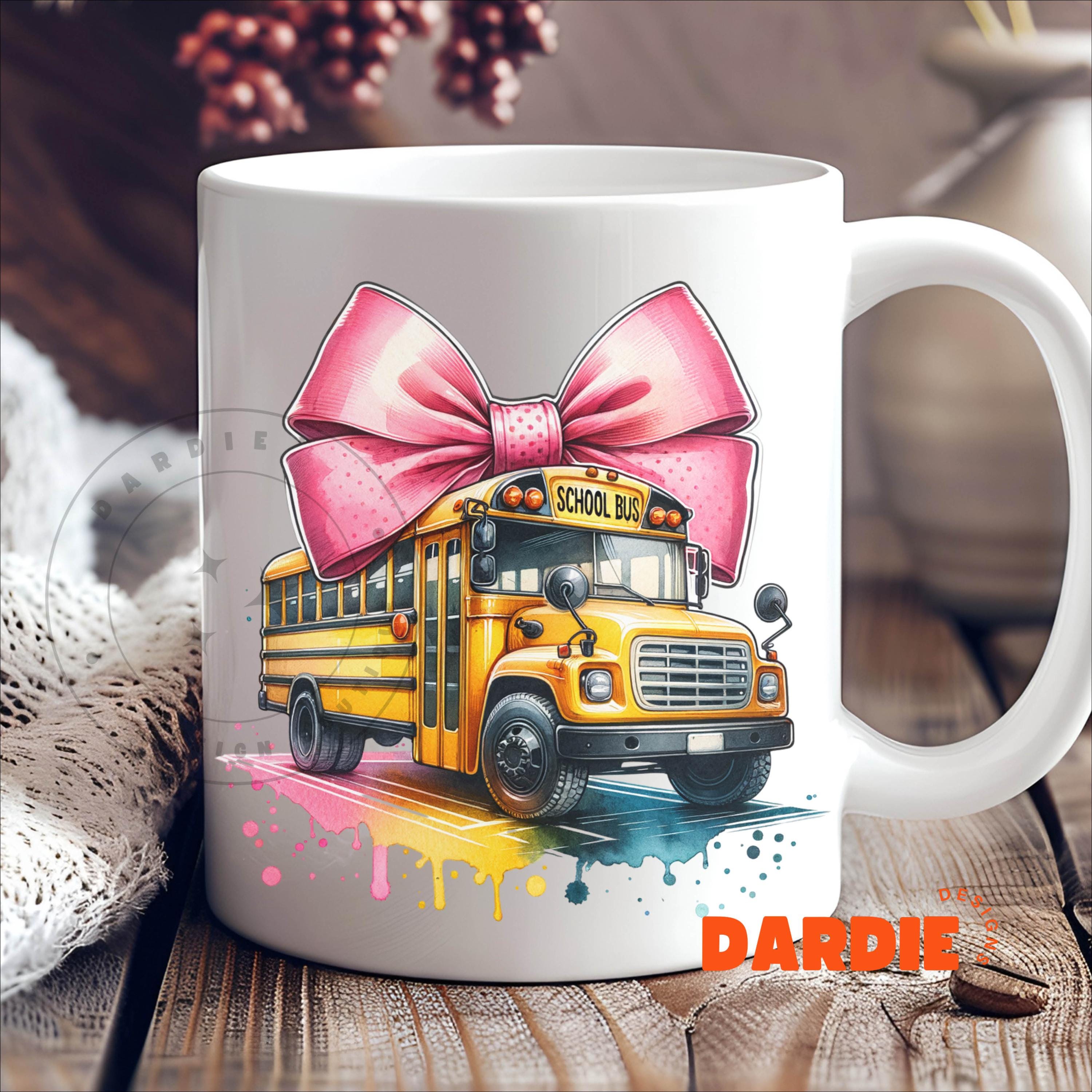 Pink School Bus PNG Coquette Bow School Bus Png Sublimation Design ...