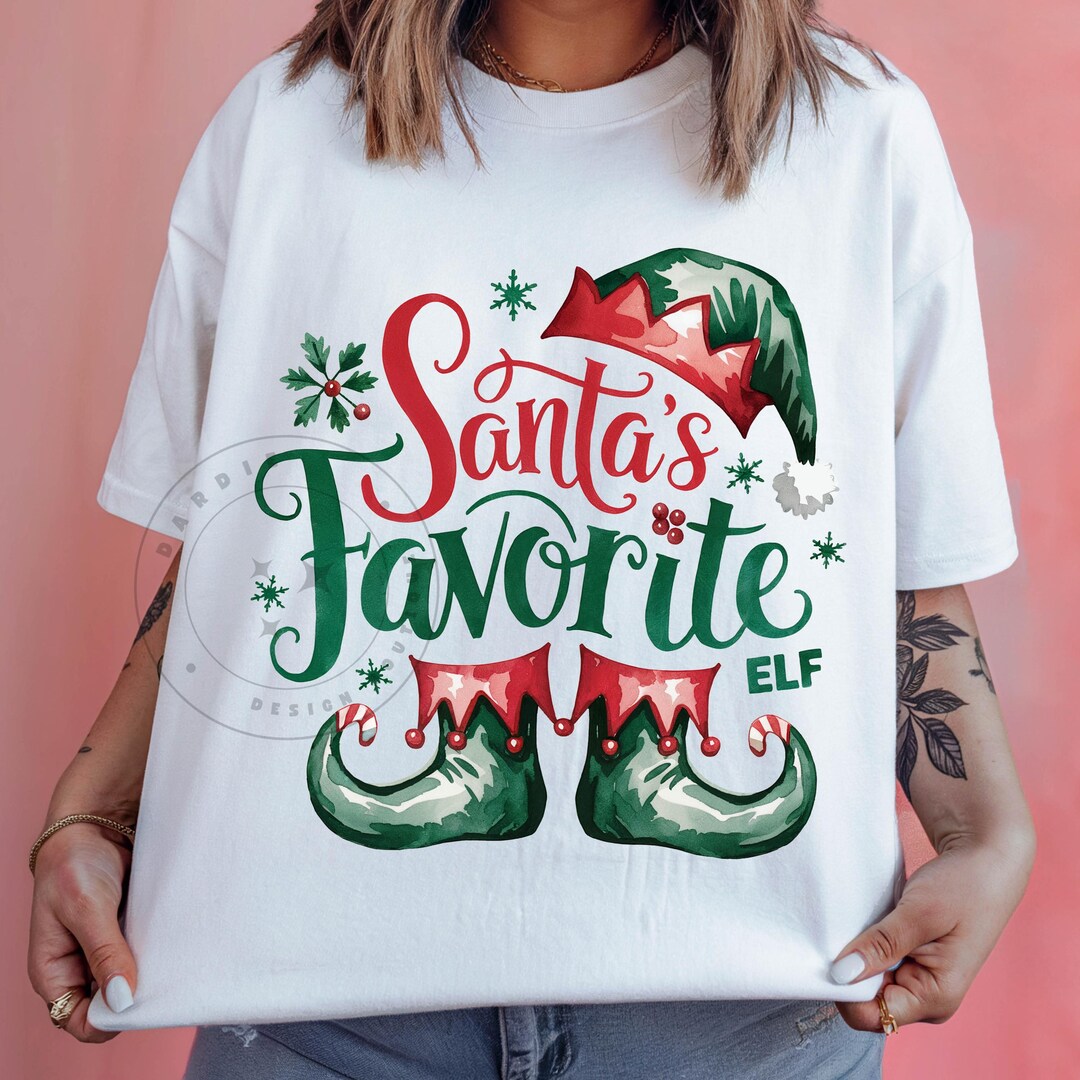 Santas Favorite Elf PNG Cute Christmas Elf Png Dtf Sublimation Design ...