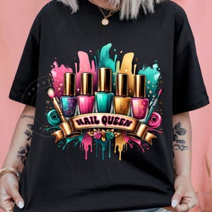 Nail Queen PNG Nail Tech Png Glitter Nail Polish Png Nail Artist Nail ...