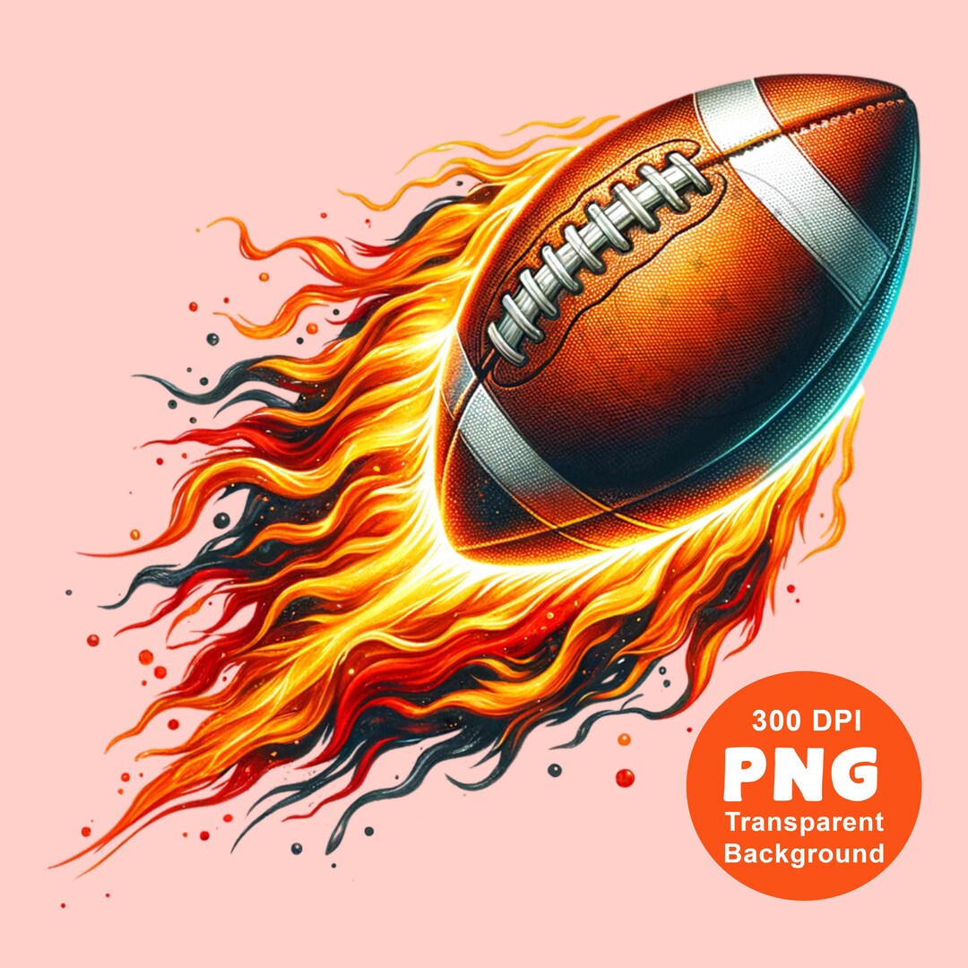 Football on Fire PNG, Football Shirt Sublimation Design, Sports Mom Png ...