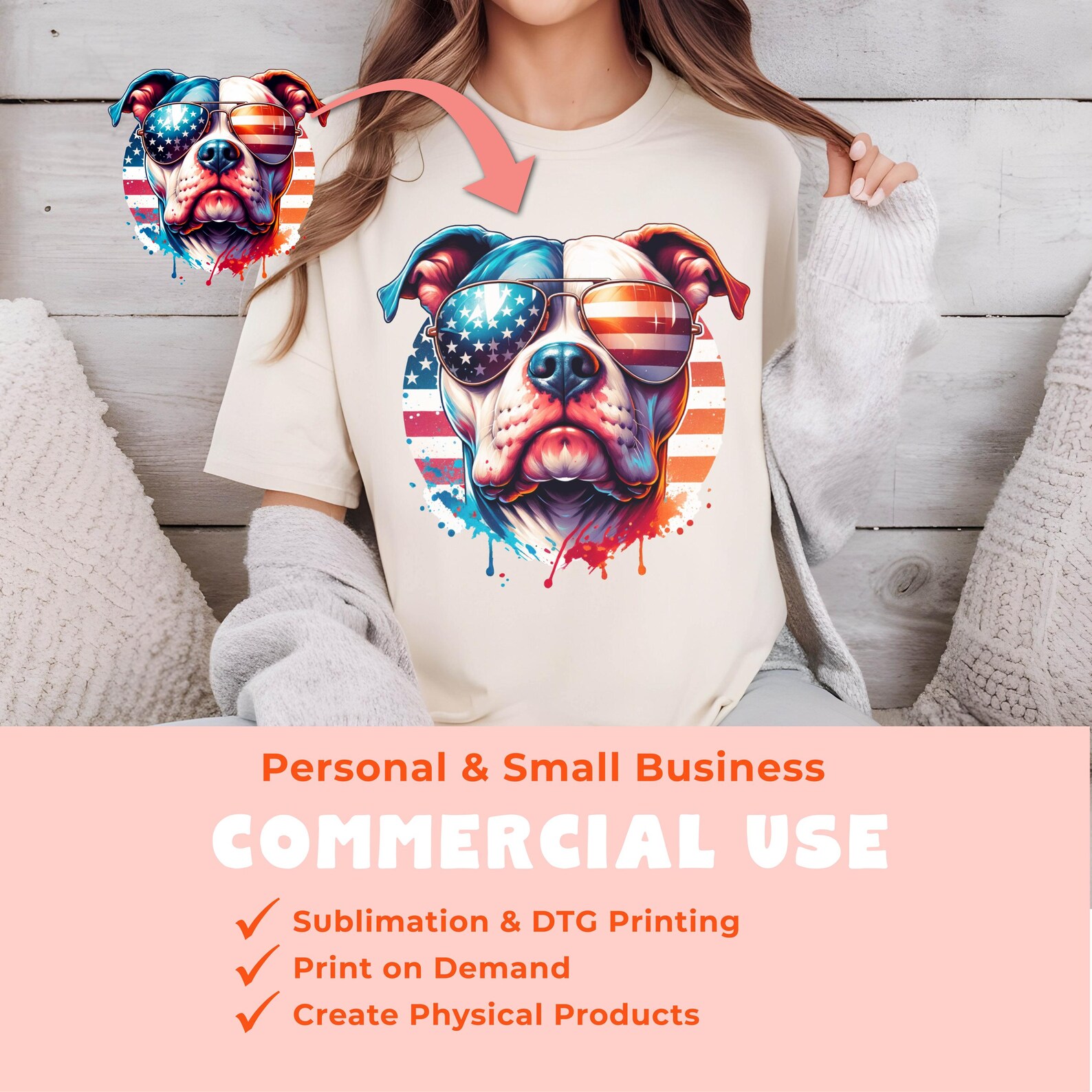 American Flag Pitbull PNG Americana Pitty Bulldog Patriotic Dog 4th of ...