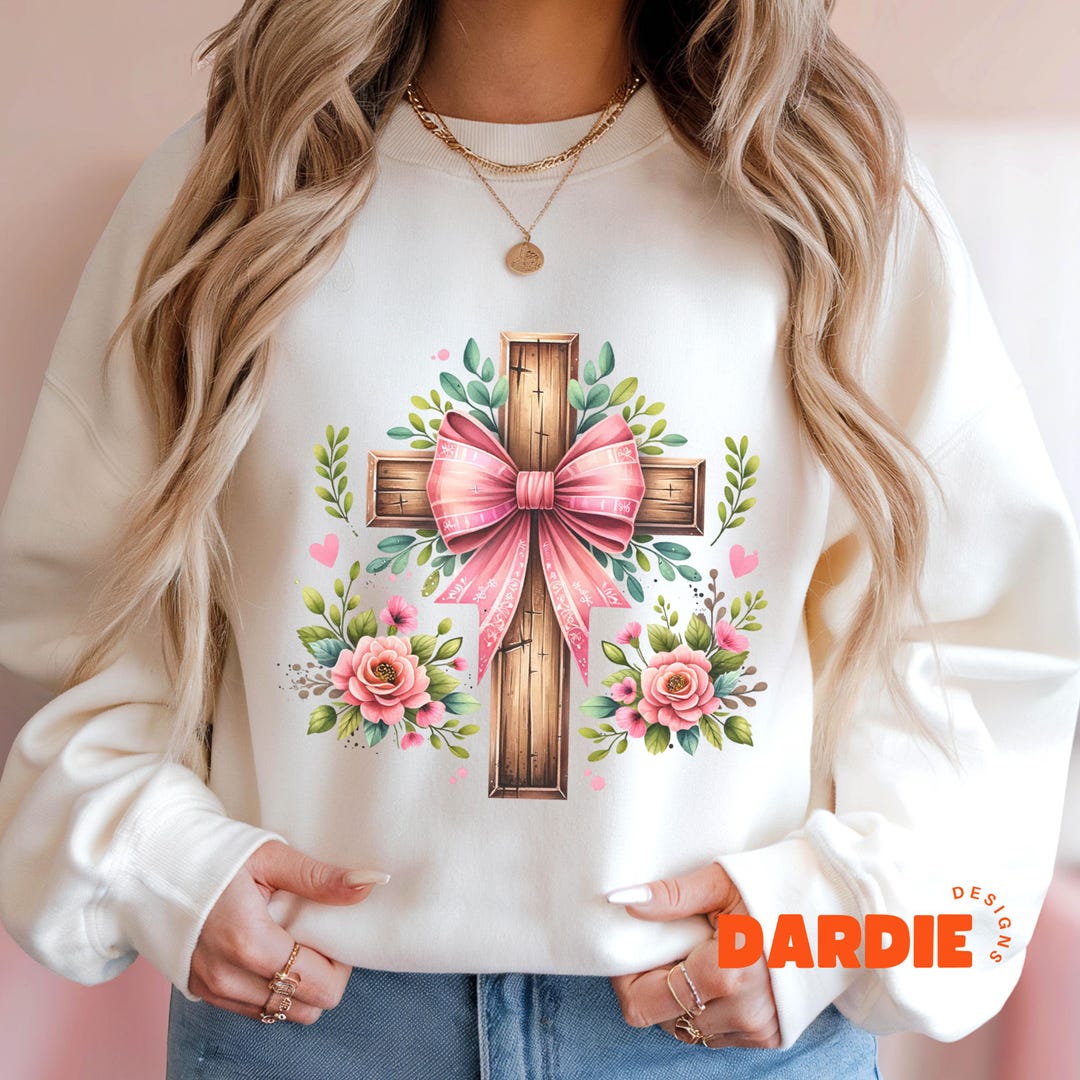 Christian Coquette Cross PNG Spring Christian Religious Jesus Tshirt ...