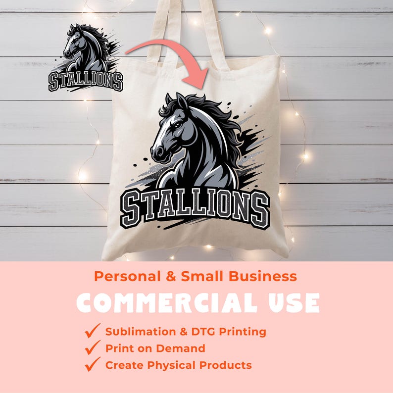 Stallions Mascot PNG Horse School Spirit Football Basketball Baseball ...