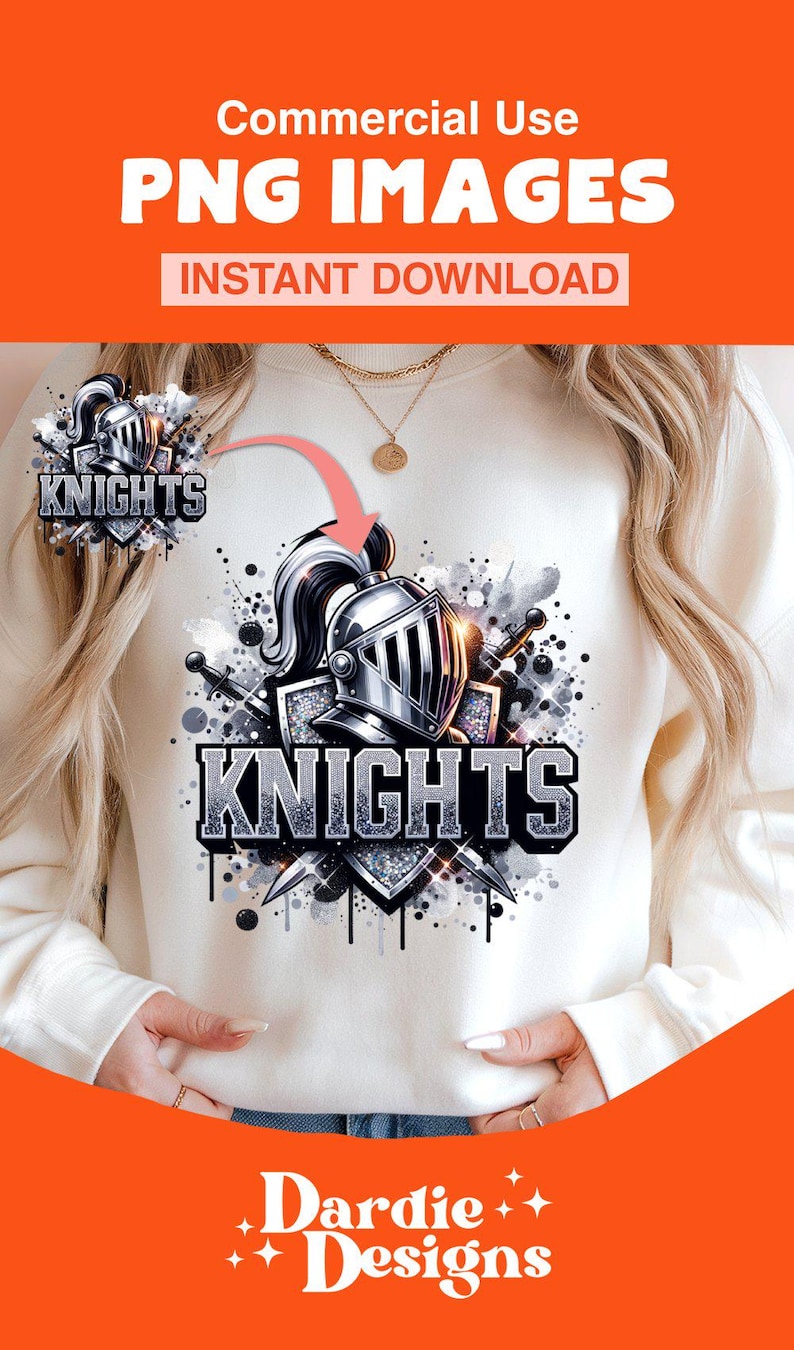 Knights PNG Mascot Png Knight Png Bling Glitter Knights School Spirit ...
