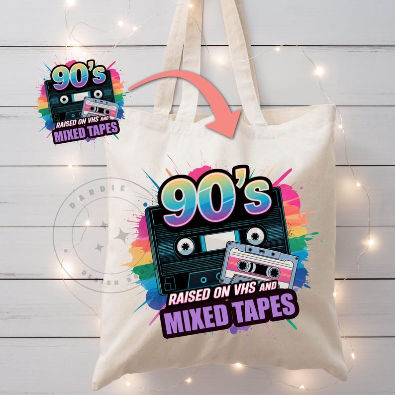 90s Kid PNG Raised on VHS and Mixed Tapes Png Vintage Retro Neon 90s ...