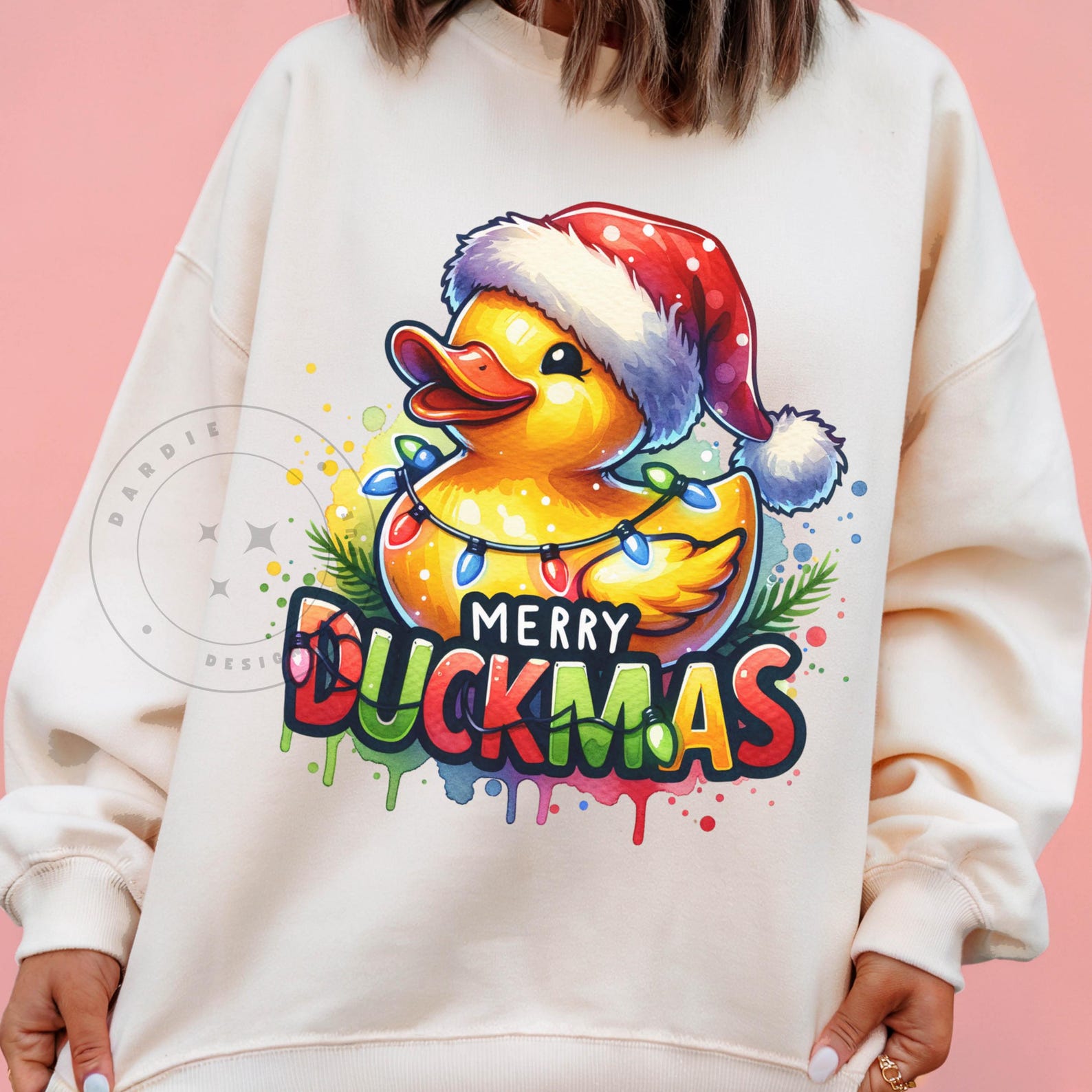 Merry Duckmas PNG Funny Rubber Duck Christmas Png Sublimation Design ...