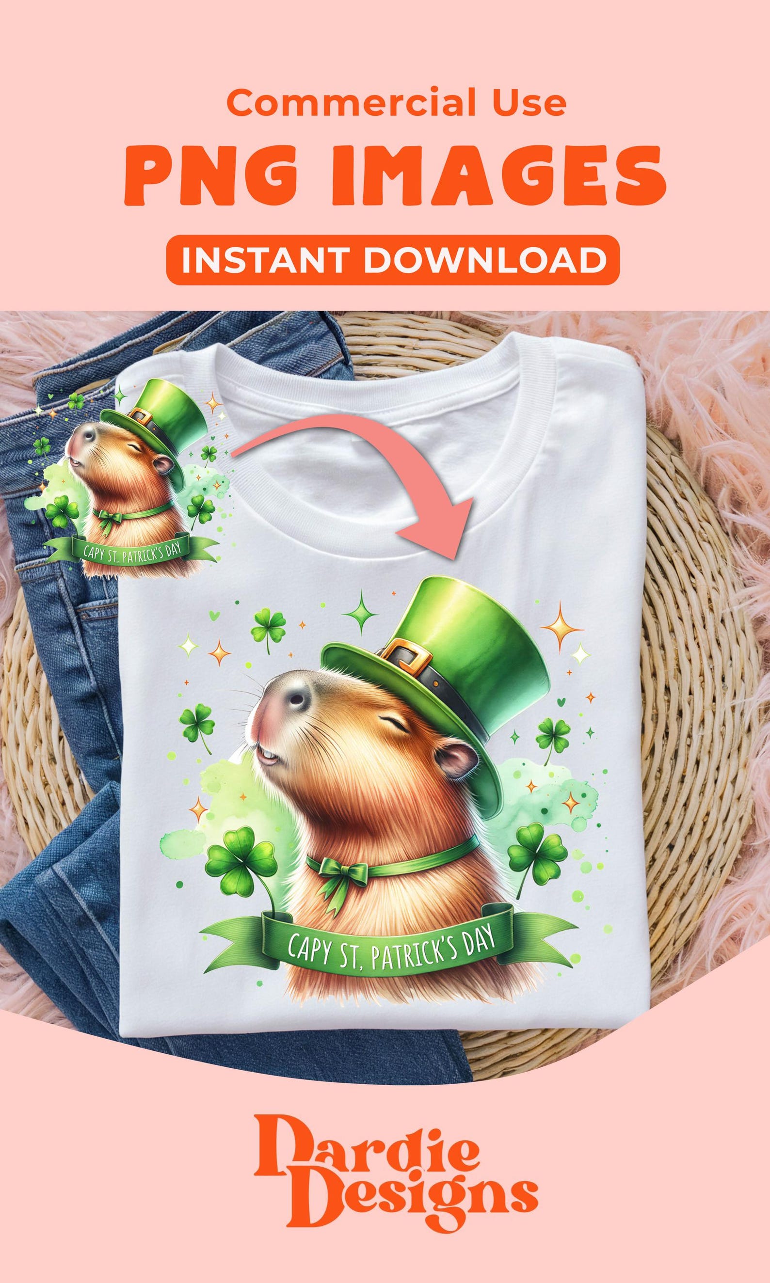 Capy St Patty's Day PNG Capybara St Patrick's Day Png Tshirt ...