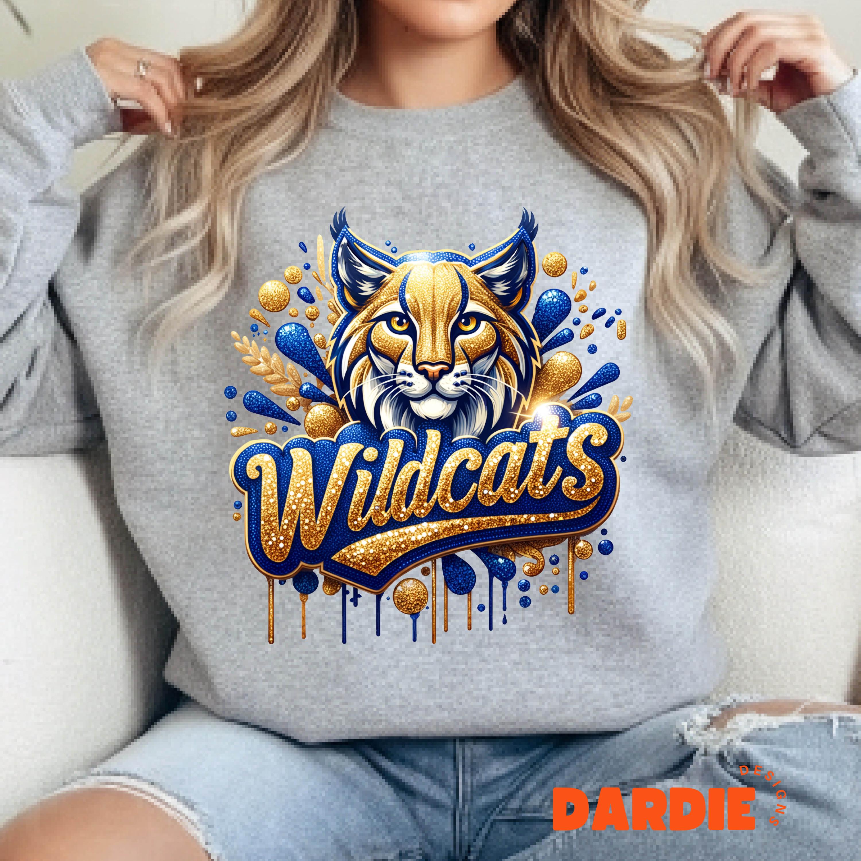 Blue Gold Wildcats PNG Wildcat Mascot Png Sport Png Football Baseball ...