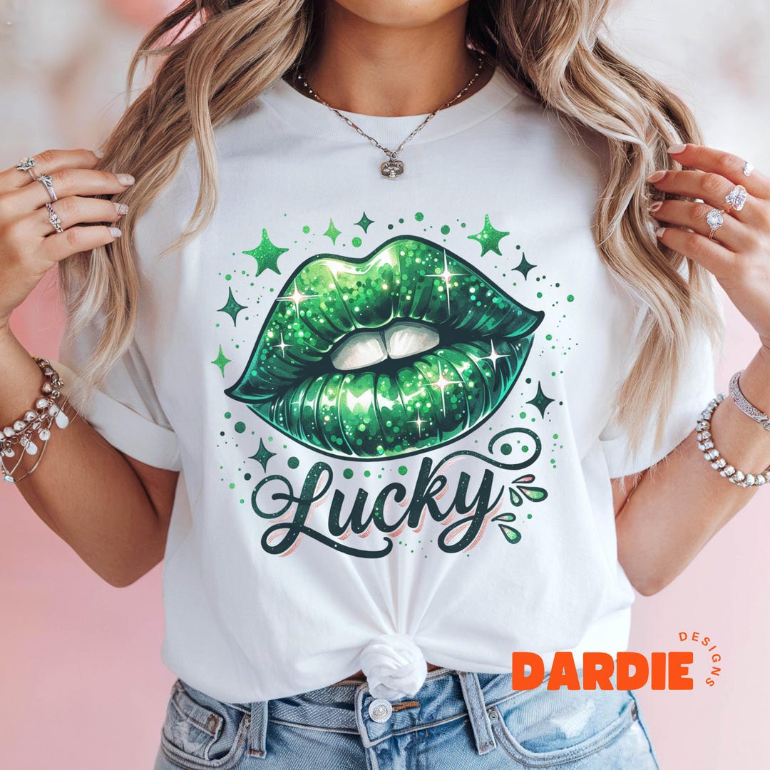 Lucky PNG St Pattys Png Glitter Sequins St Patrick's Day Bling Shirt ...