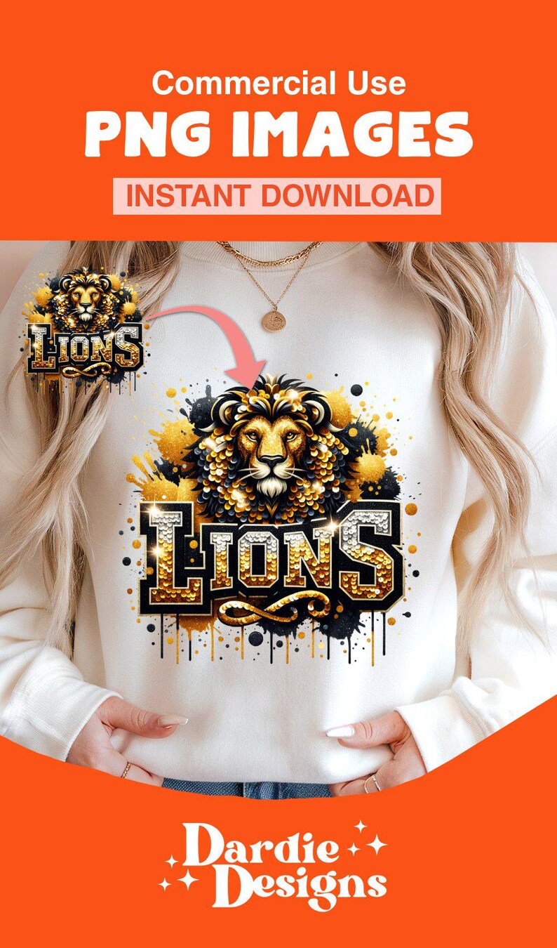 Lions PNG Lion Png Knight Png Bling Glitter Lion School Spirit Png ...